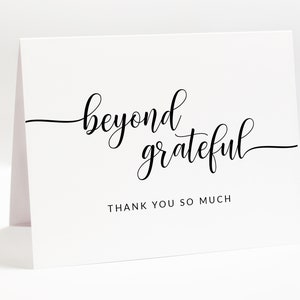 Beyond Grateful Thank You Cards, Thank You Letter for All Events ...