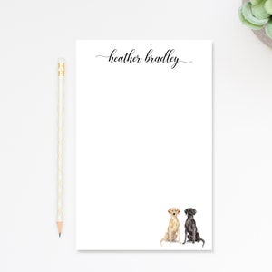 Personalized 2 Dog Notepad Stationery, Notepad With Two Dog Notes ...