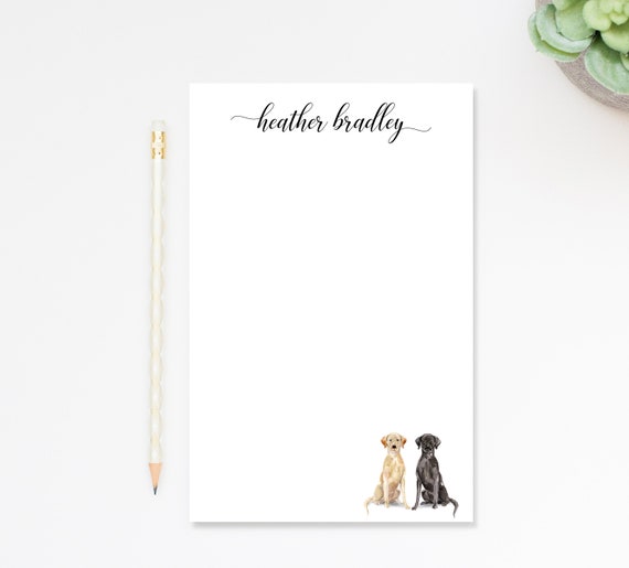 Personalized 2 Dog Notepad Stationery Notepad With Two Dog - Etsy