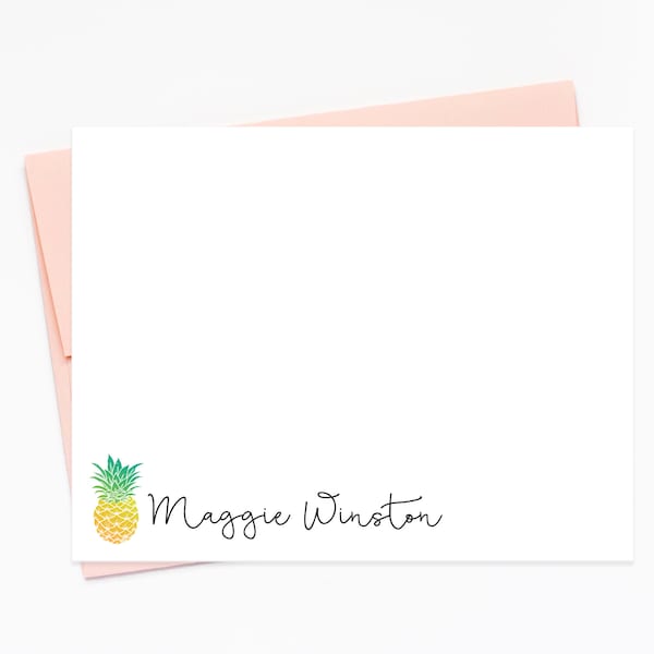 Pineapple Note Cards - Etsy