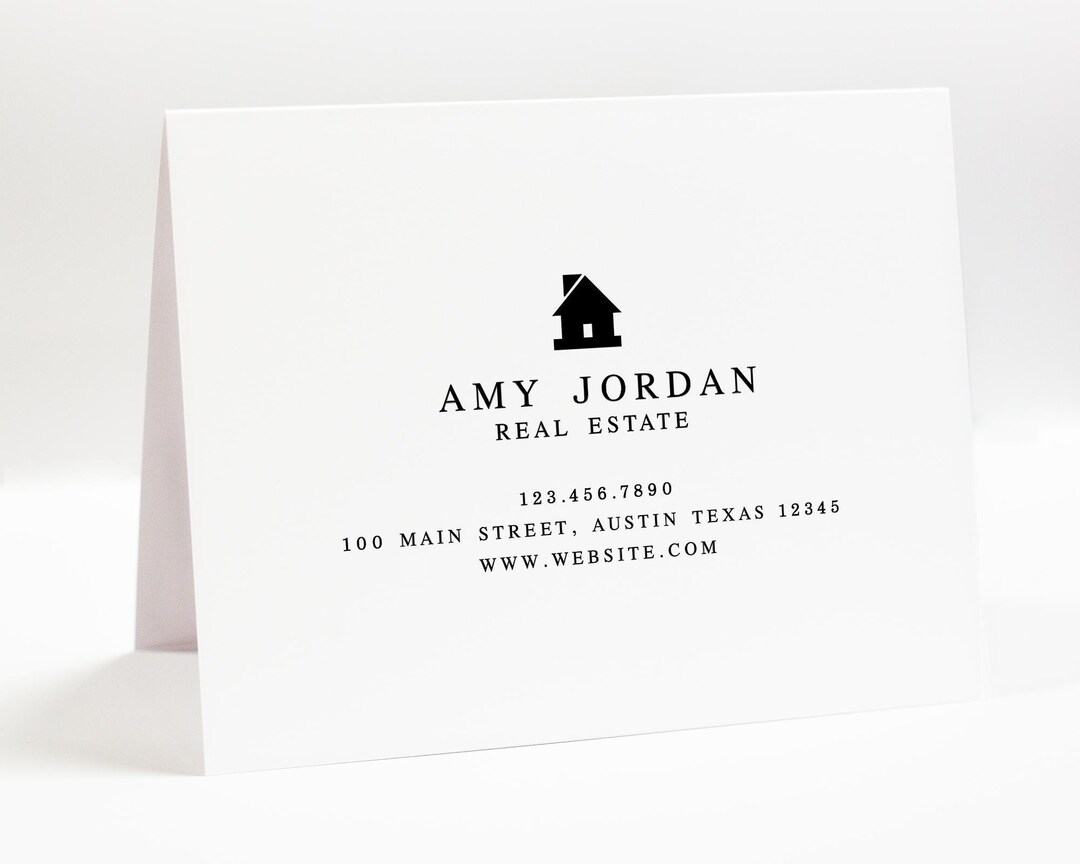 Personalized Real Estate Thank You Cards: Folded Stationery Set - Etsy
