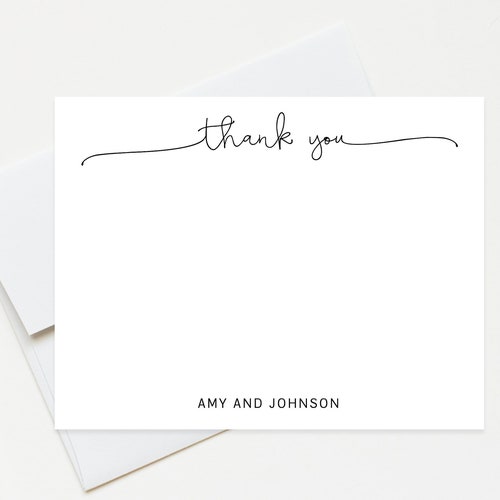 Thank You Personalized Stationery Gift Set Stationary Flat - Etsy