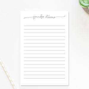 Personalized Script Notepad, Simple and Elegant Notepad, Personalized ...