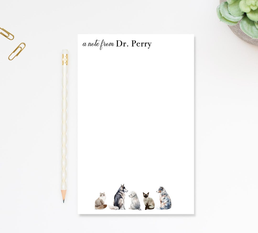 Personalized Doctor Notepad, A Note From Veterinarian Doctors Gift ...
