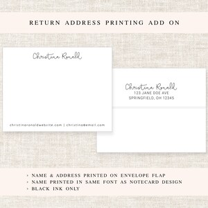 Personalized Business Notecards, Personalized Stationery Flat Card Set ...