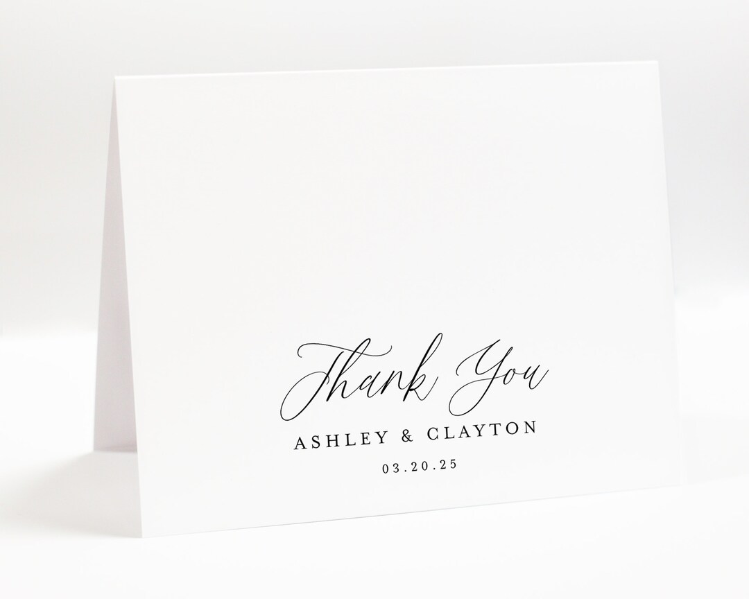 Personalized Thank You Folded Note Cards Stationary Gifts for - Etsy