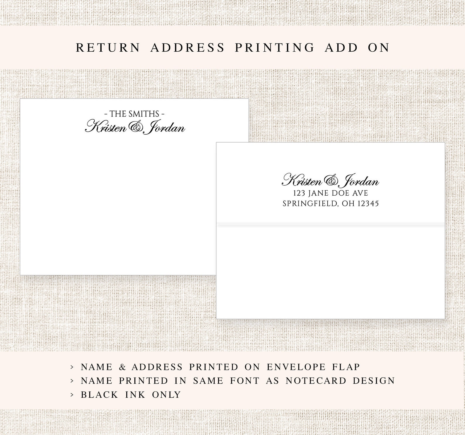 Traditional Script Personalized Stationary, Elegant Calligraphy ...