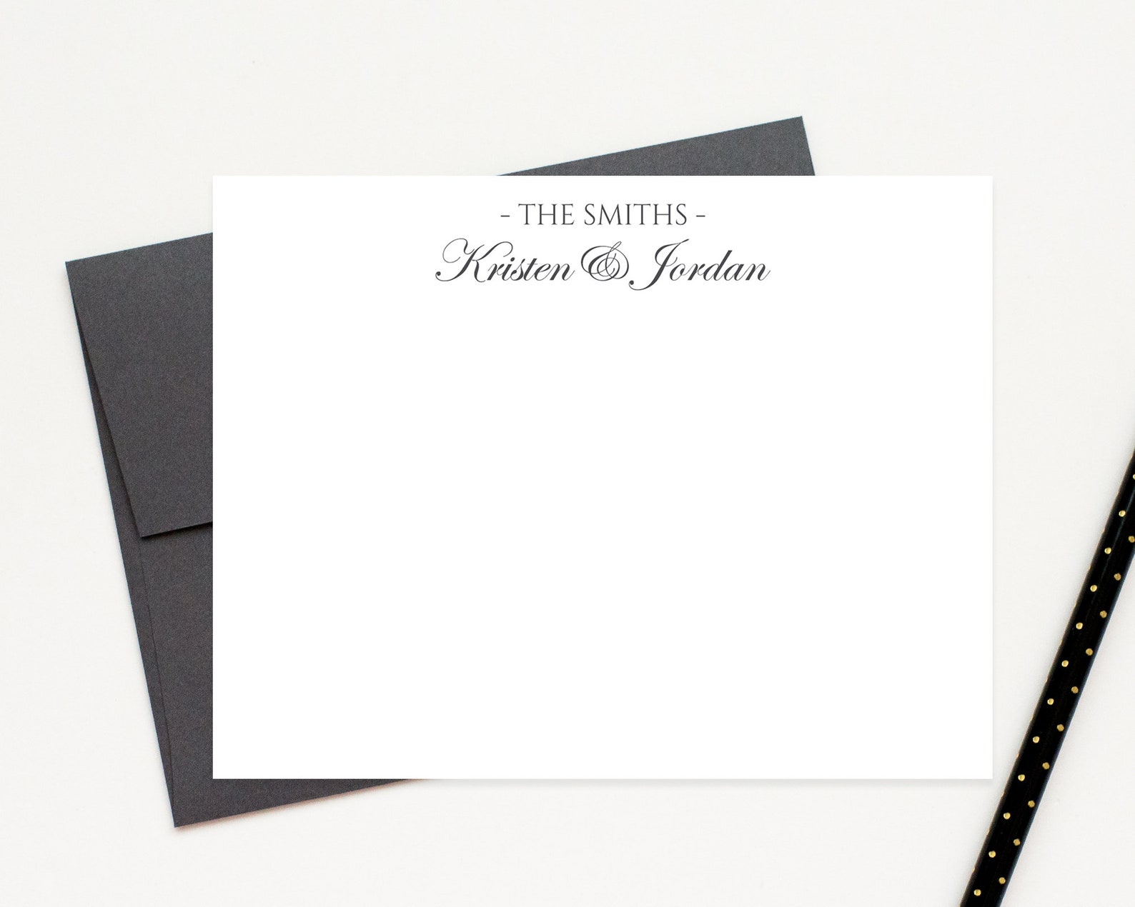 Traditional Script Personalized Stationary Elegant | Etsy