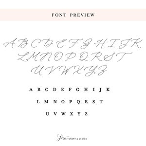 Personalized Elegant Script Stationery Cards Set for Couples, Classic ...