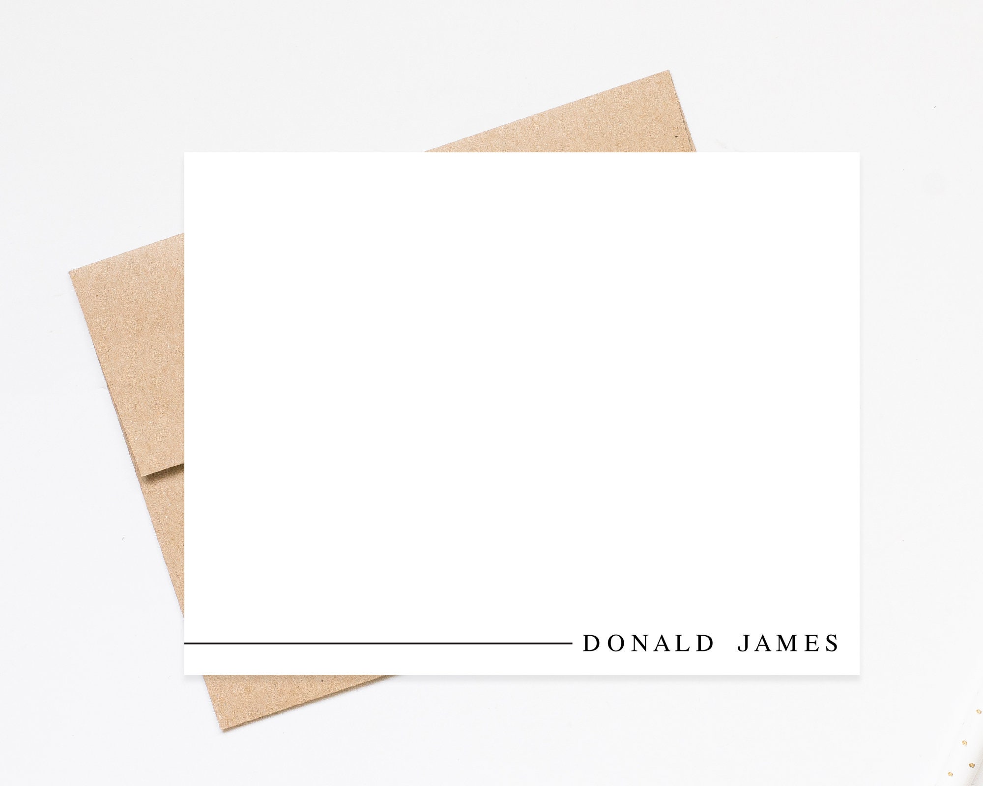 Simple Modern Stationary Minimal Stationery Notecard for Him - Etsy
