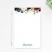 Personalized Burgundy Floral Notepad, Notepad With Flowers, Custom Gift ...