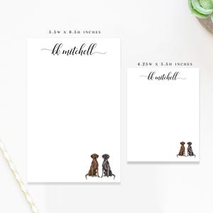 Personalized 2 Dog Notepad Stationery, Notepad With Two Dog Notes ...