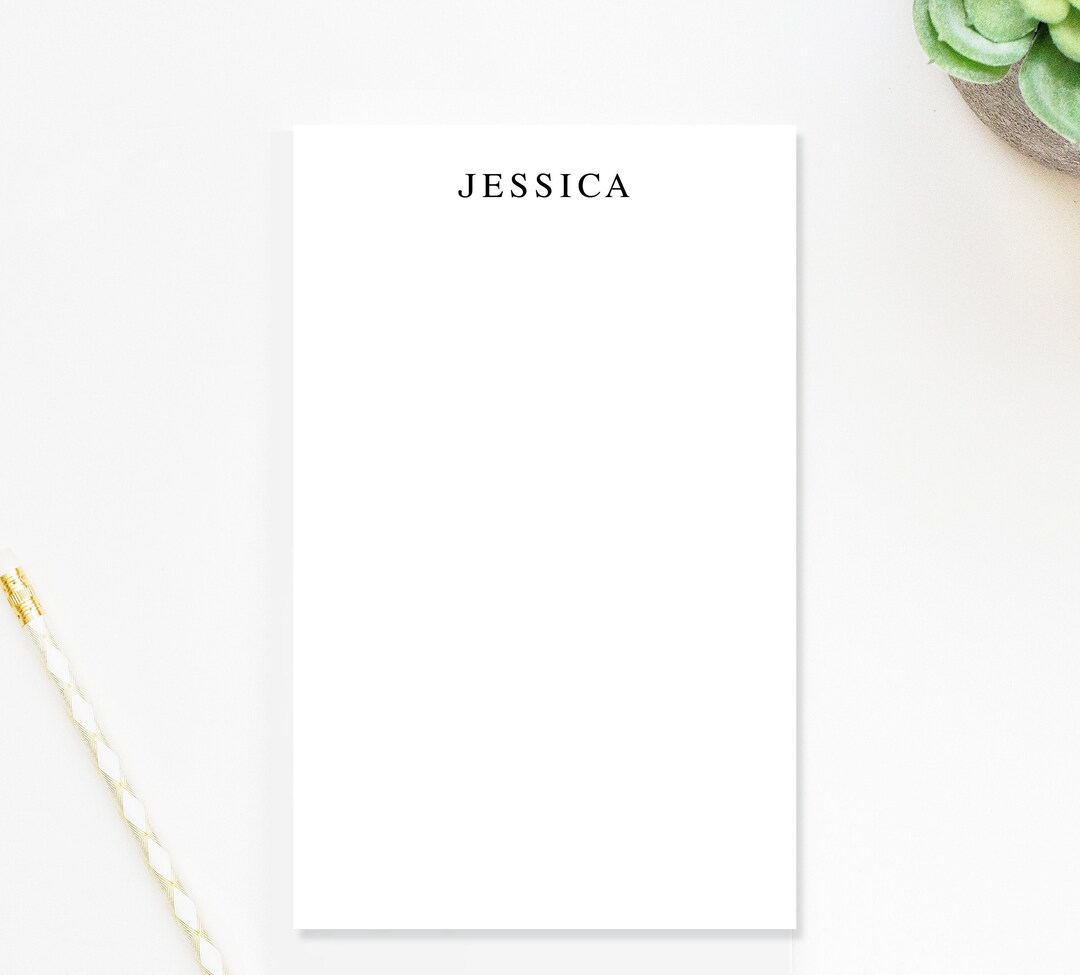 Personalized Notepad Modern Simple Text Notepad Notepad - Etsy