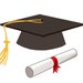 Graduation Clipart, Cap and Diploma | PNG Instant Download - Etsy