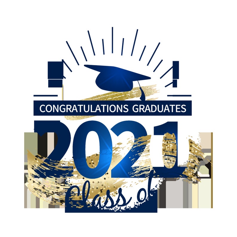 Graduation Clipart 2021 Congratulations Silhouettes Cap - Etsy