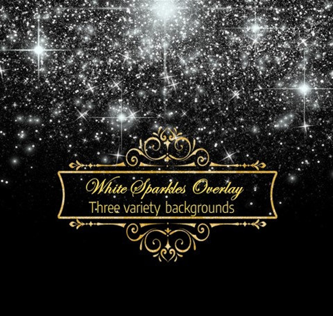 THREE White Sparkle Overlays Transparent PNG Backgrounds - Etsy