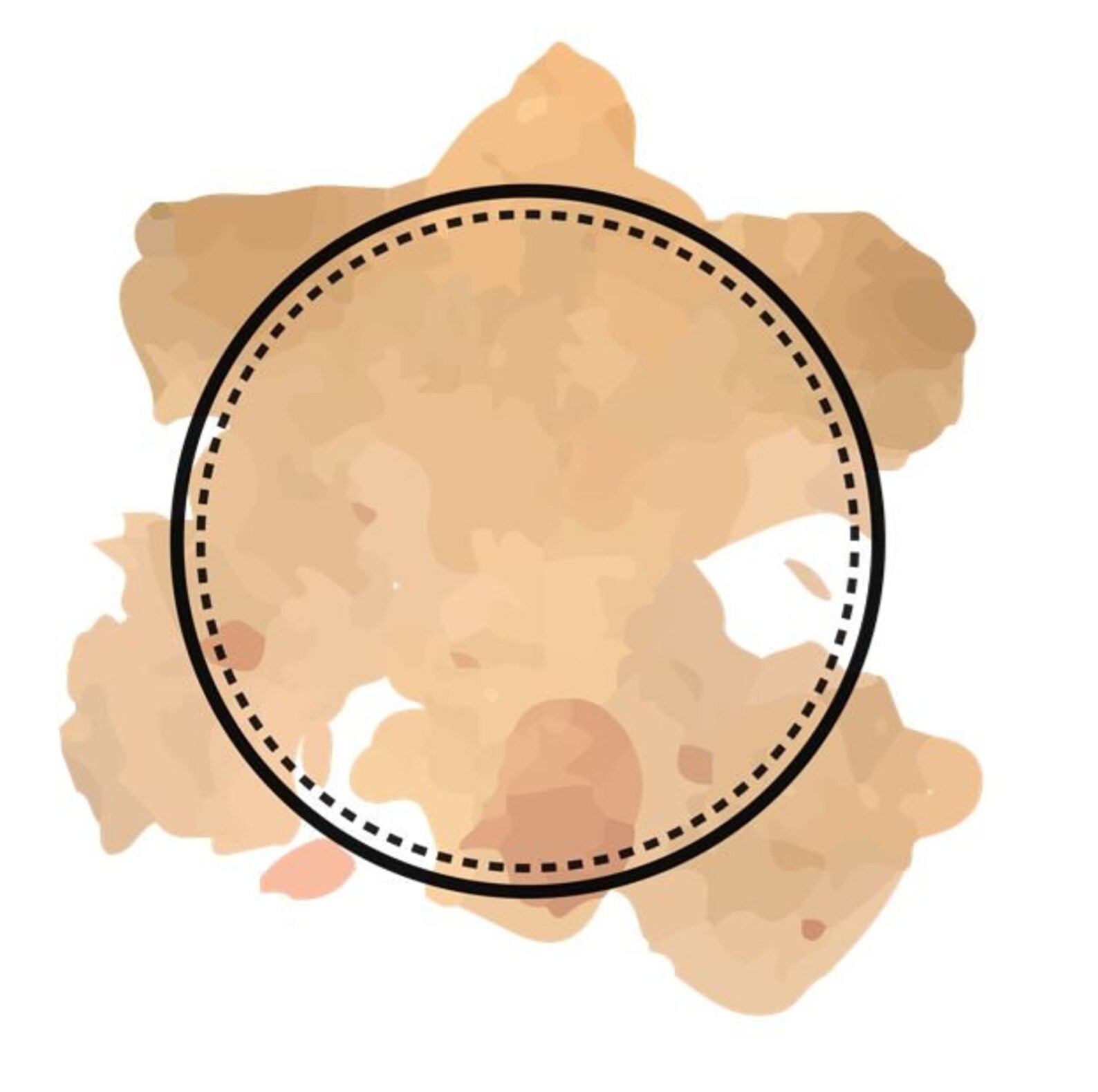 FOUR Watercolor Logo Designs Circle Border Frame Wedding | Etsy