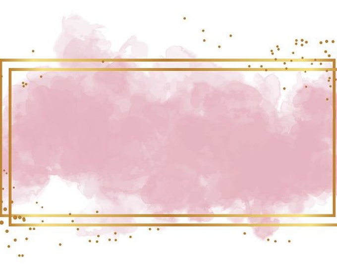 Pink Watercolor | Gold Circle Clipart | Glitter Round Frame | BONUS ...