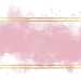 Pink Watercolor Clipart | Gold Glitter Rectangle Frame | PNG and JPG ...