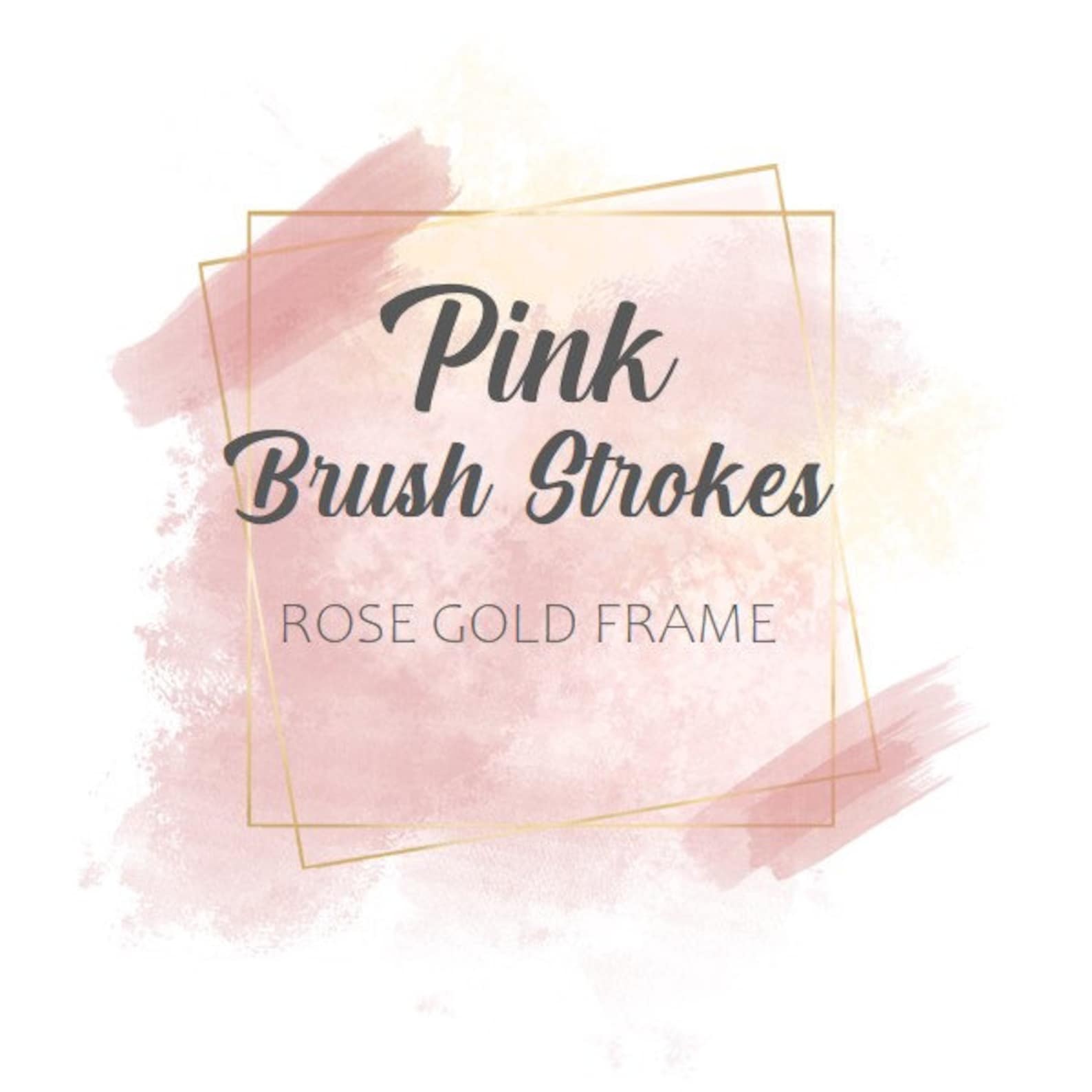 Pink Watercolor | Gold Circle Clipart | Glitter Round Frame | BONUS ...
