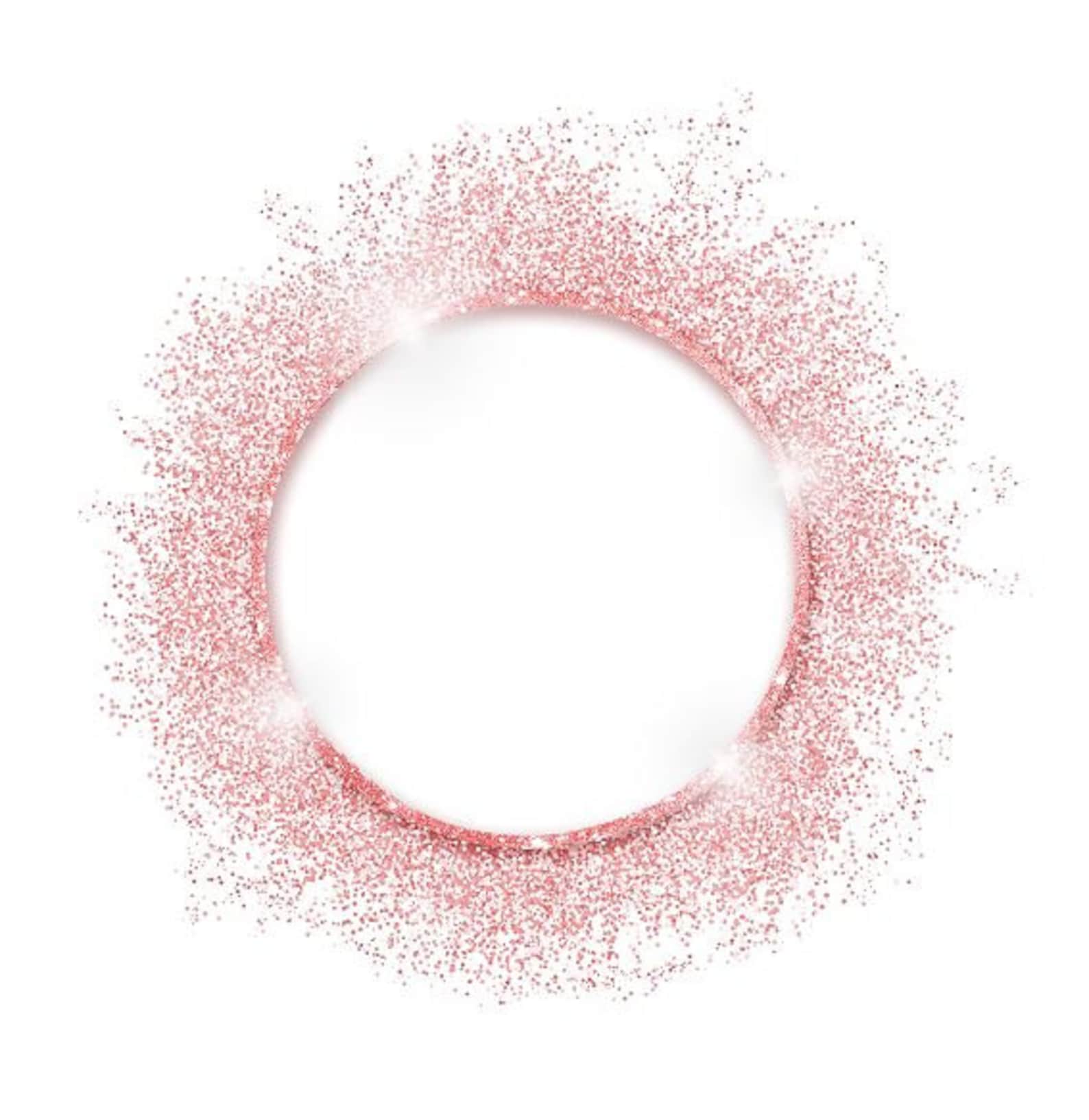 Glitter Glam Rose Gold Frame | Round Abstract Clipart | BONUS Download ...