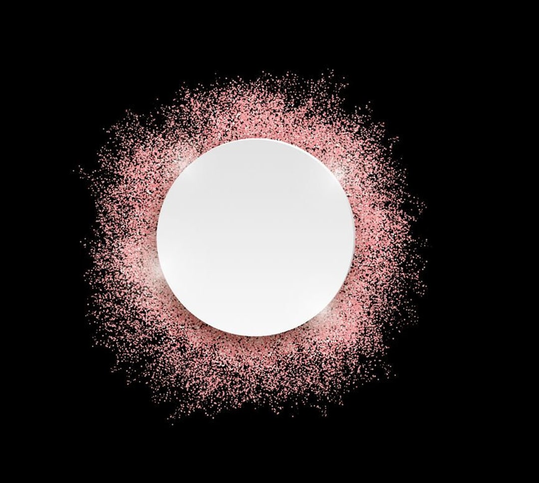 Rose Gold Round Glitter Light Effect Elements | Circle | Clipart ...
