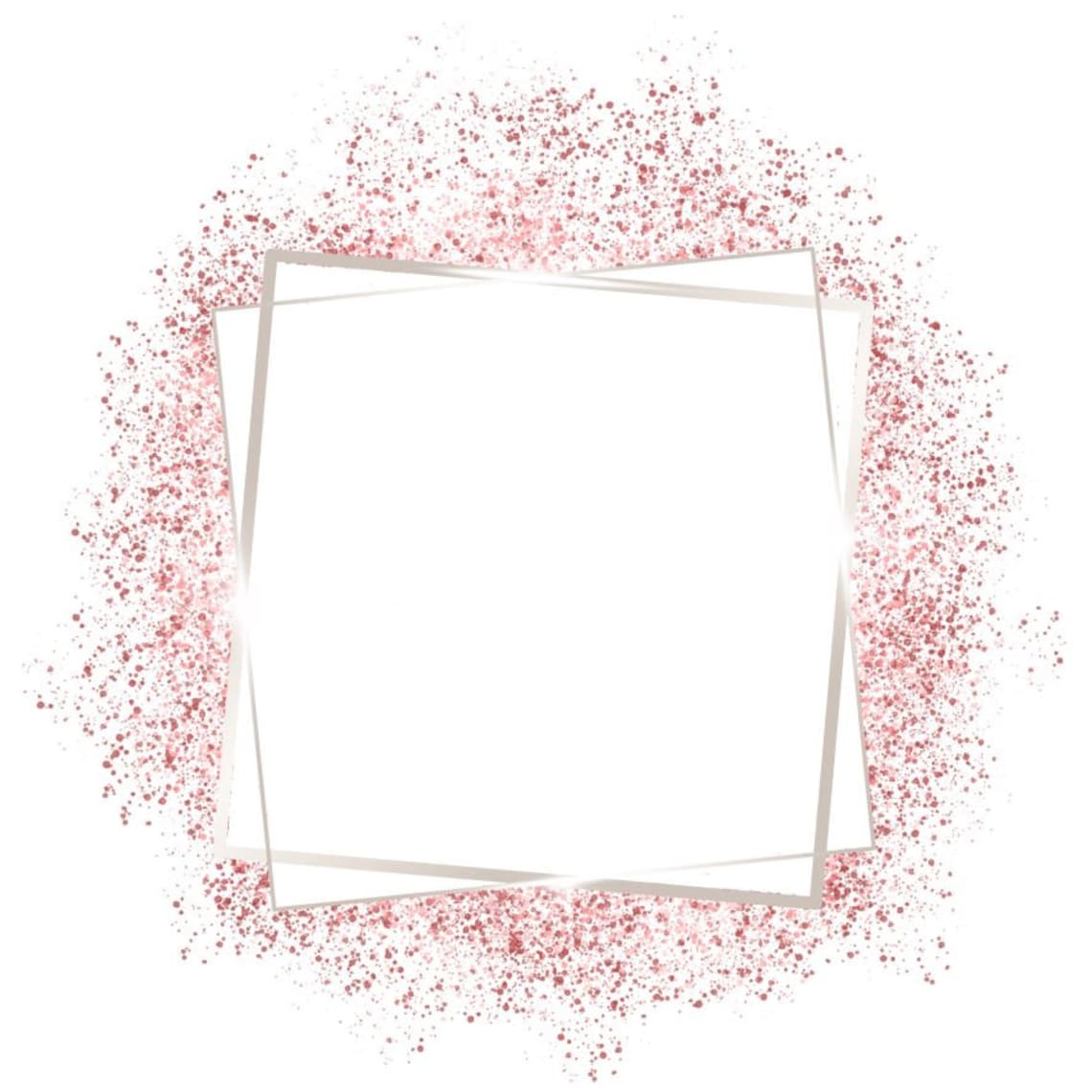 Pink Glitter Rose Gold Square Border Clipart PNG and JPG - Etsy