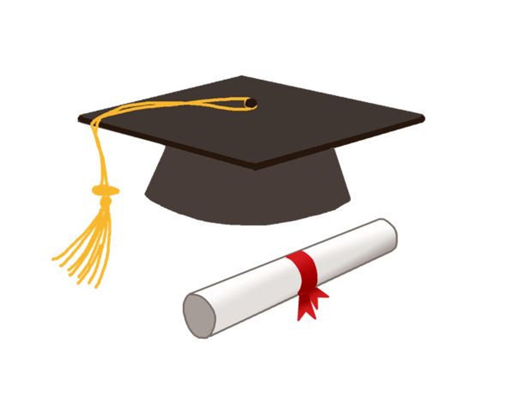 Graduation Clipart, Cap and Diploma | PNG Instant Download - Etsy