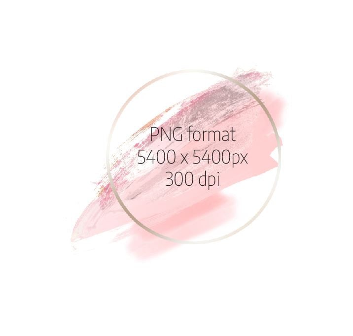 Pink Brush Strokes Circle Clipart Glitter Circle Border - Etsy Canada