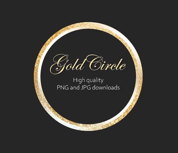 Gold Round Frame Circle Minimalist Design Beautiful Large | Etsy