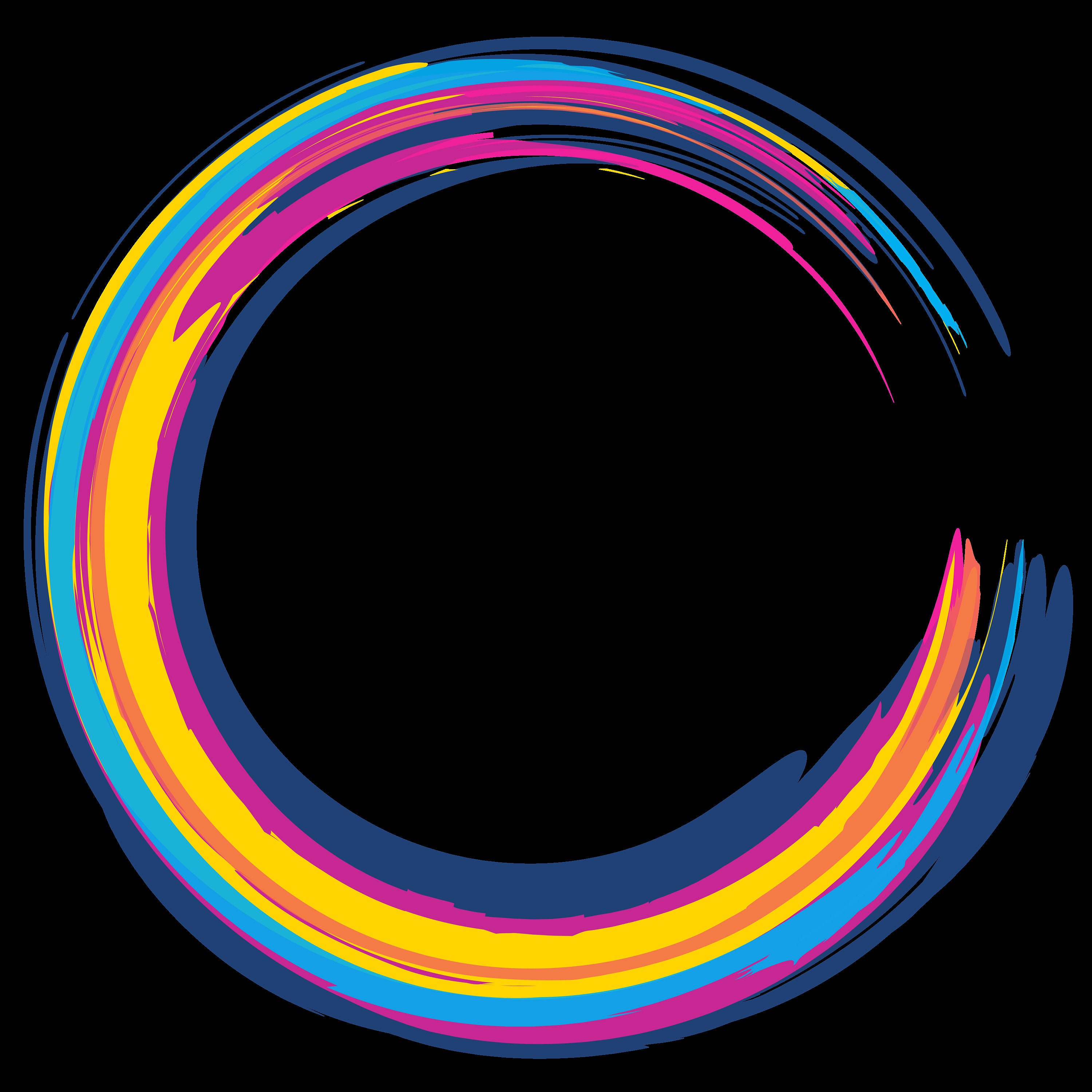 Splatter Logo Unity Circle Multi-color Clip Art Circle - Etsy UK