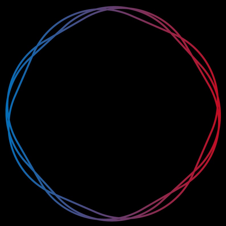 FIVE Hand Drawn Line Circle, High Quality, Wire Circle, Pink, Multi ...