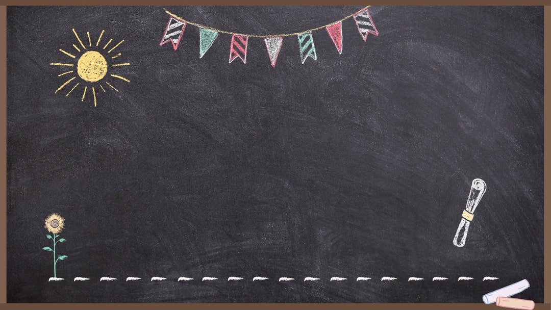 Virtual Background Zoom or Teams Meeting | Chalkboard School ...