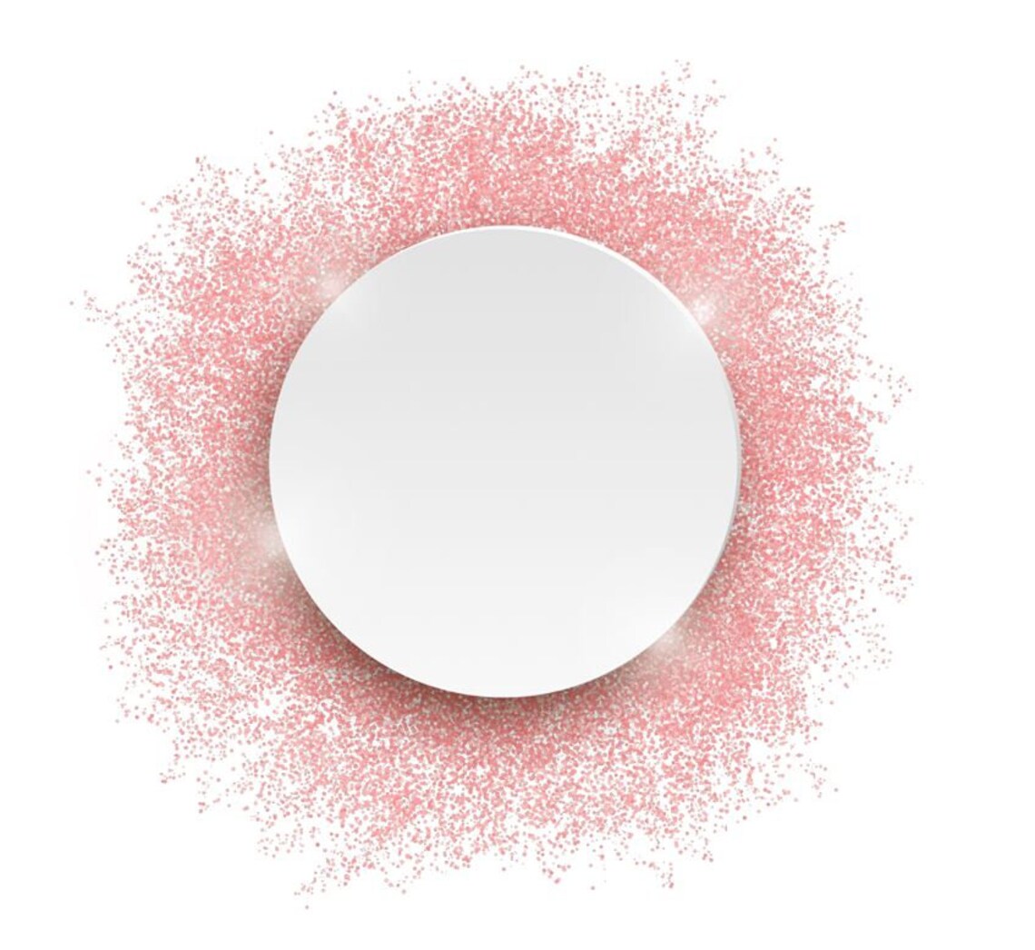 Rose Gold Round Glitter Light Effect Elements | Circle | Clipart ...