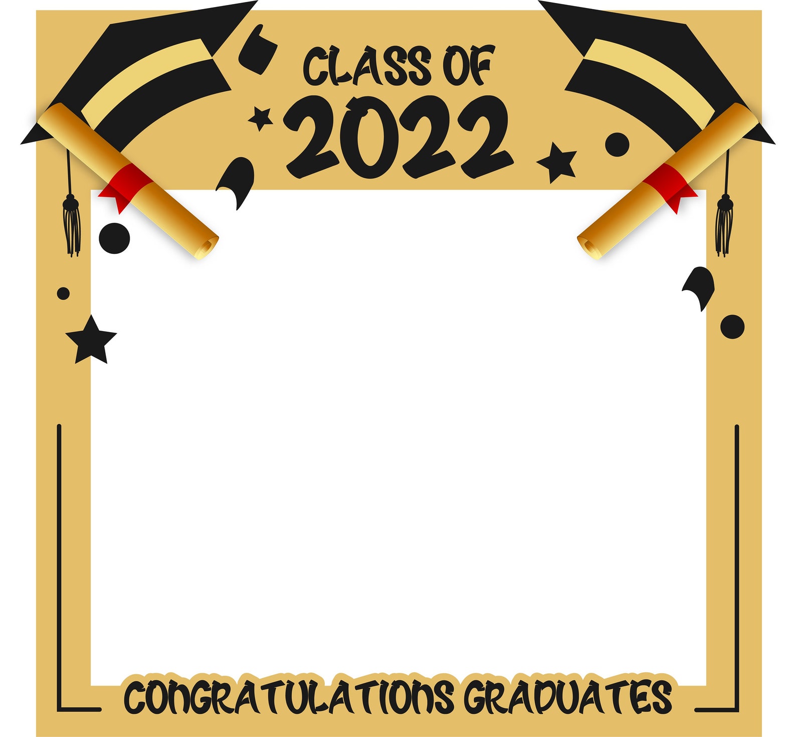 Graduation Frames Clipart | Class of 2022 | 7 Clipart Files | PNG & JPG ...