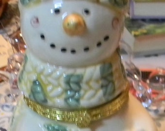 Snowman Trinket Box | Etsy