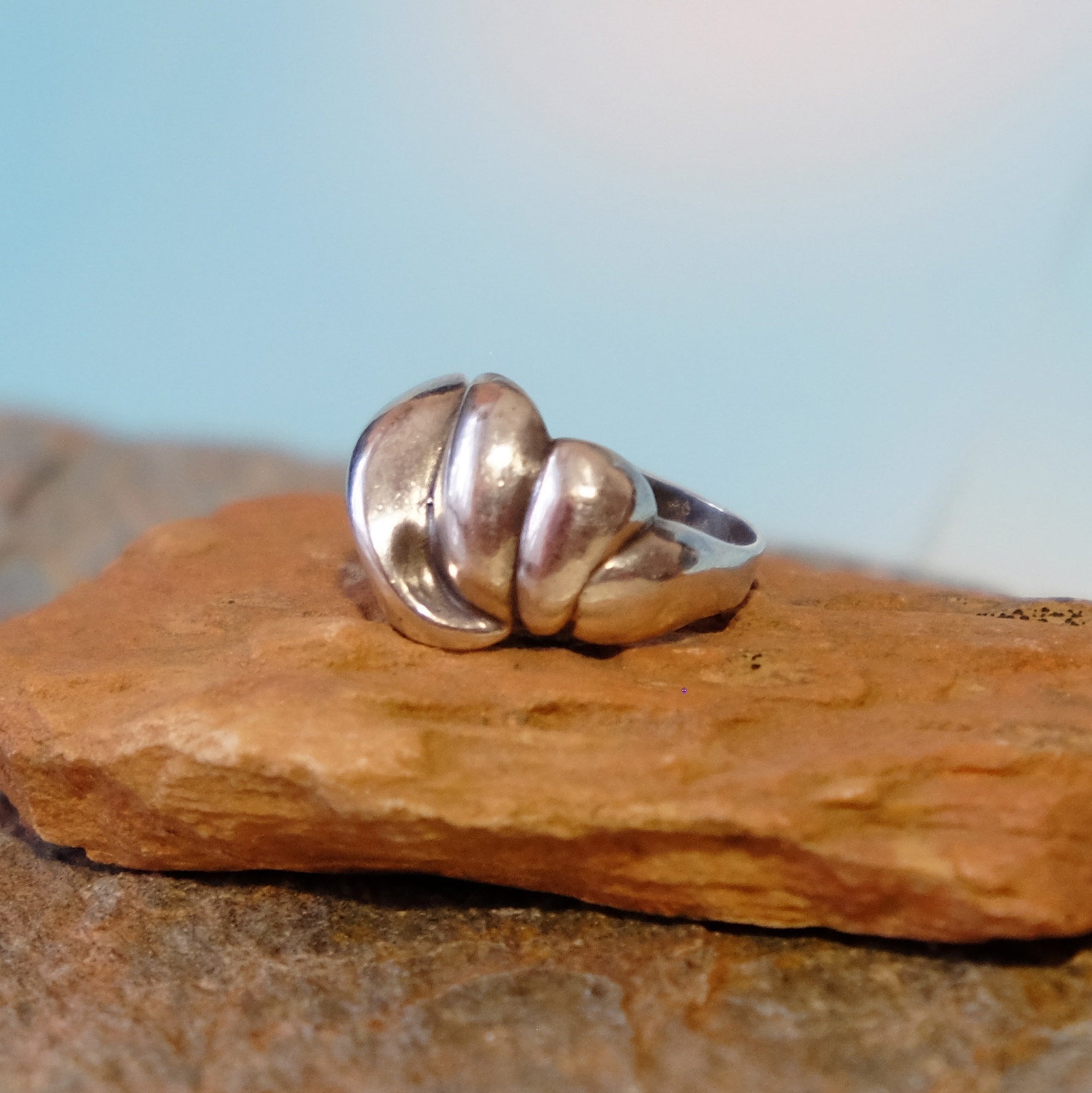 Snail ring. silver ring swirl. size 7 3/4 | Etsy