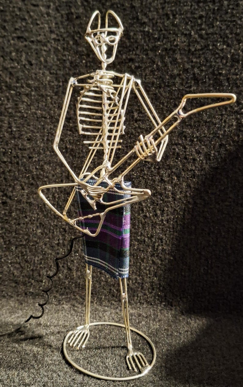 HIGHLAND HARMONIES – Hand-crafted Skeleton Kilted Guitarists in Any ...