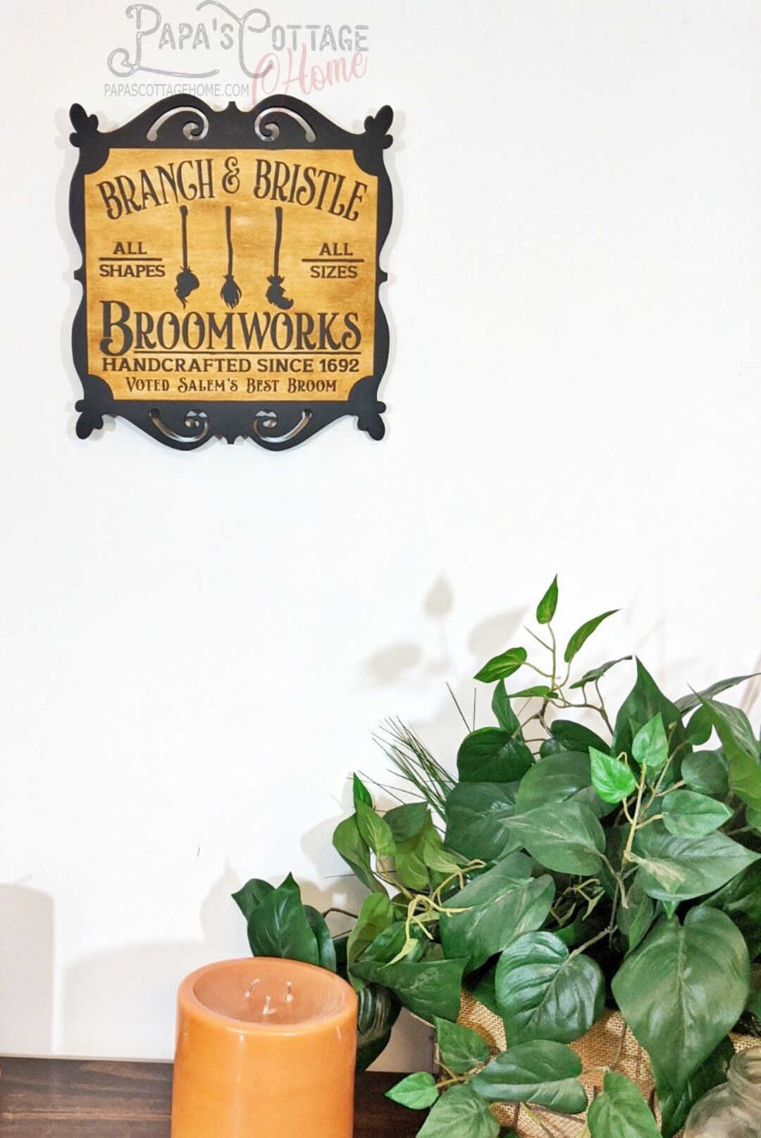 Branch and Bristle Custom Decorative Sign for Halloween - Small - Etsy
