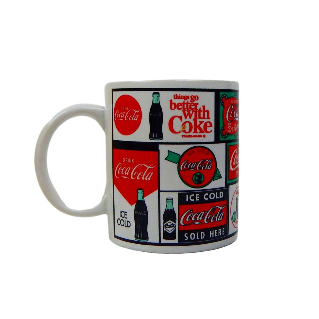 Coca Cola Coffee Mug Coke Tae Mug Old Time Advertisements Vintage 1995 ...