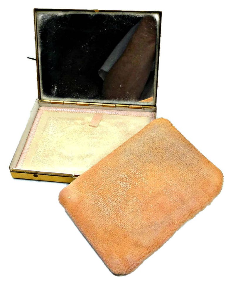 Rex Fifth Avenue Art Nouveau Powder Compact White Enamel With - Etsy