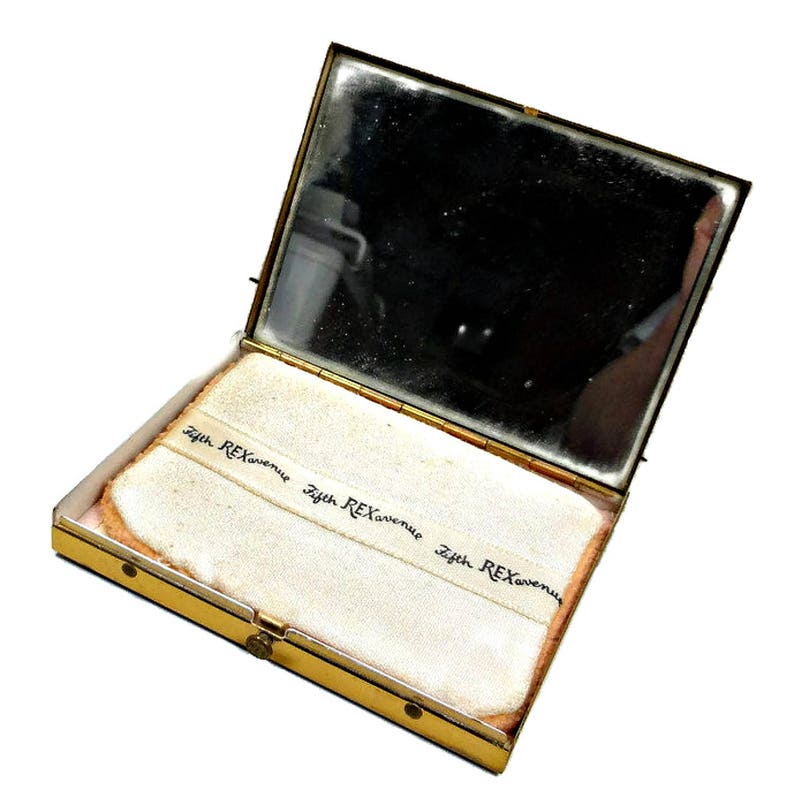 Rex Fifth Avenue Art Nouveau Powder Compact White Enamel With - Etsy