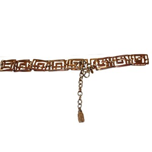Greek Key Belt Coppery Gold Tone Vintage Korea Chain Belt Statement ...