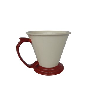 Large Red Apple Measuring Cup Pitcher Pedestal Ceramic Vintage Kitchen ...