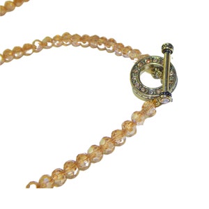 Heidi Daus Crystal Bead Necklace Long Rope With Rhinestone Flower ...