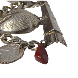 Kate Hines Dangle Brooch Red Jasper W Silver Tone Beetle and Leaves ...