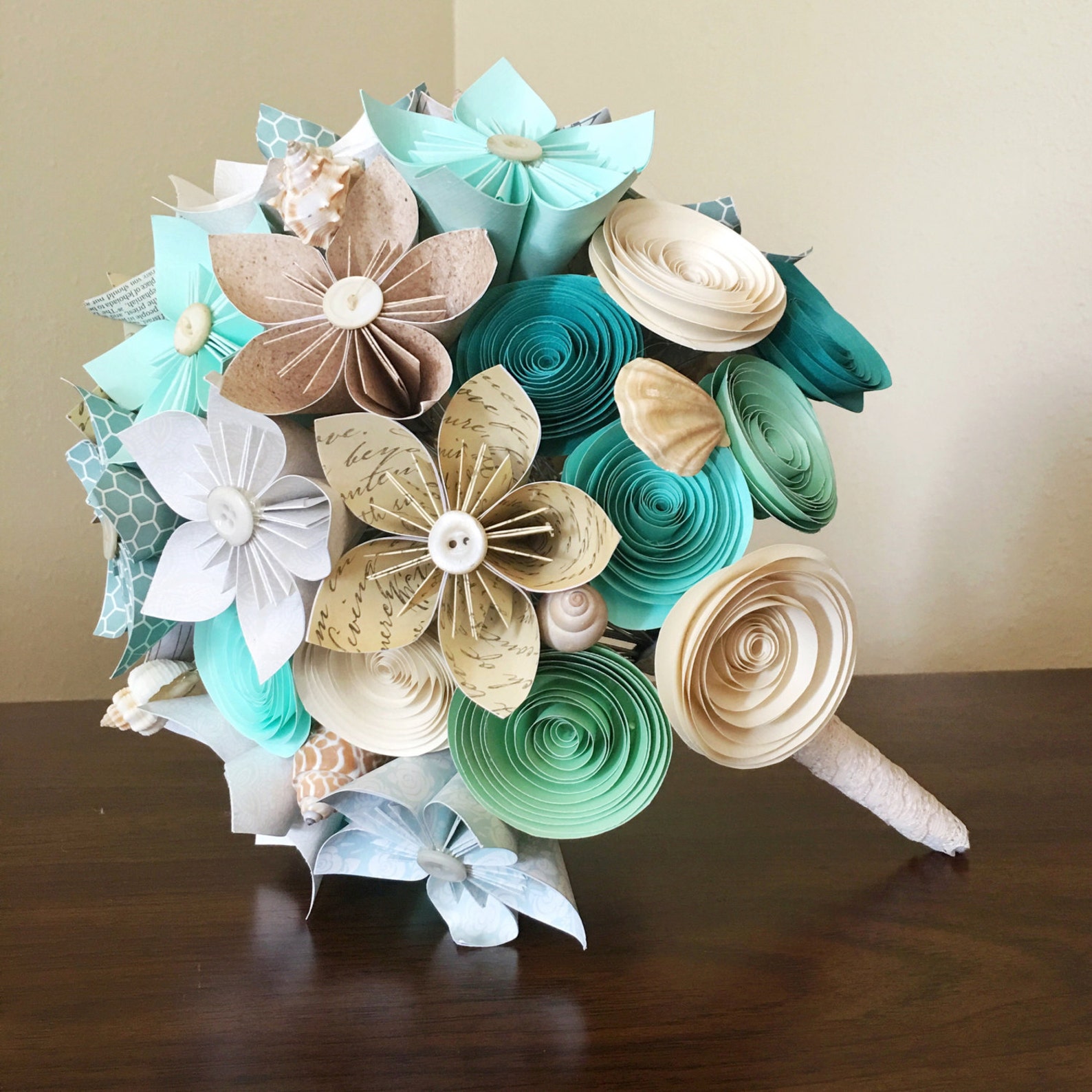 Bridal Paper Flower Bouquet - Etsy