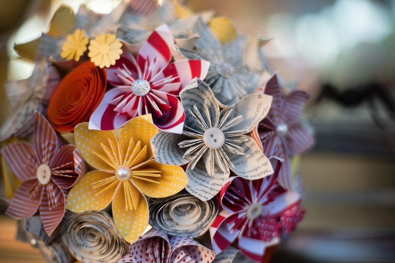 Bridal Paper Flower Bouquet - Etsy