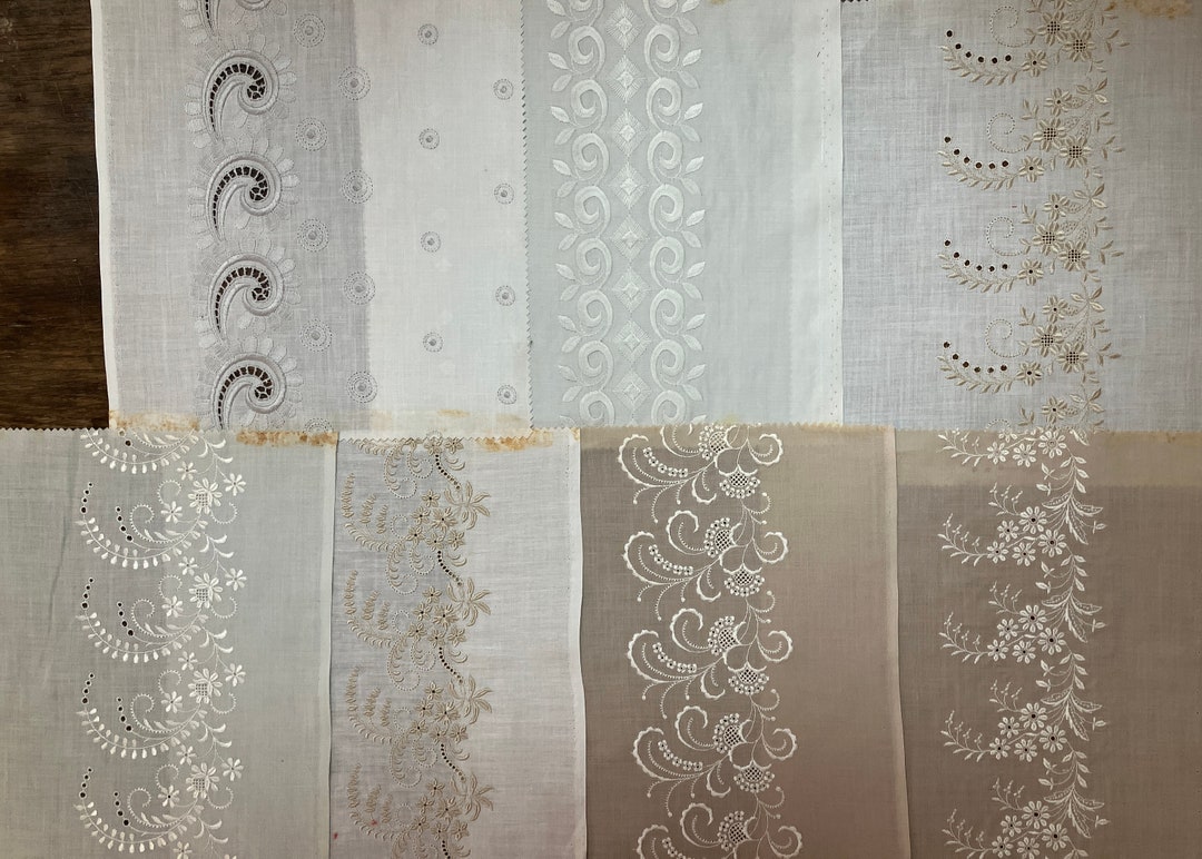 Beautiful Collection of 6 1940s Machine Embroidered Samples - Etsy