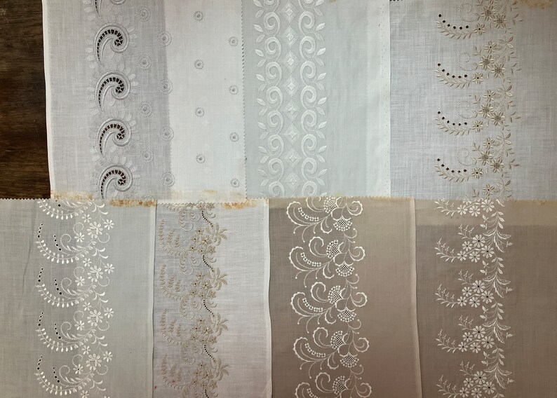 Beautiful Collection of 6 1940s Machine Embroidered Samples - Etsy